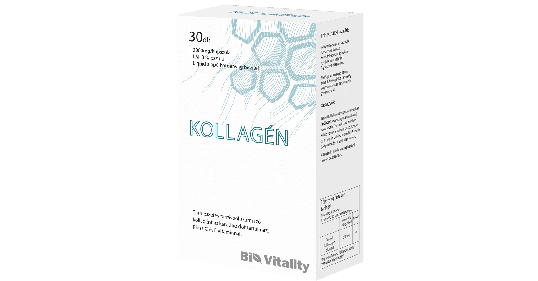 Kollagén 30db Bio Vitality Lágy zselé kapszula - Bio Vitality