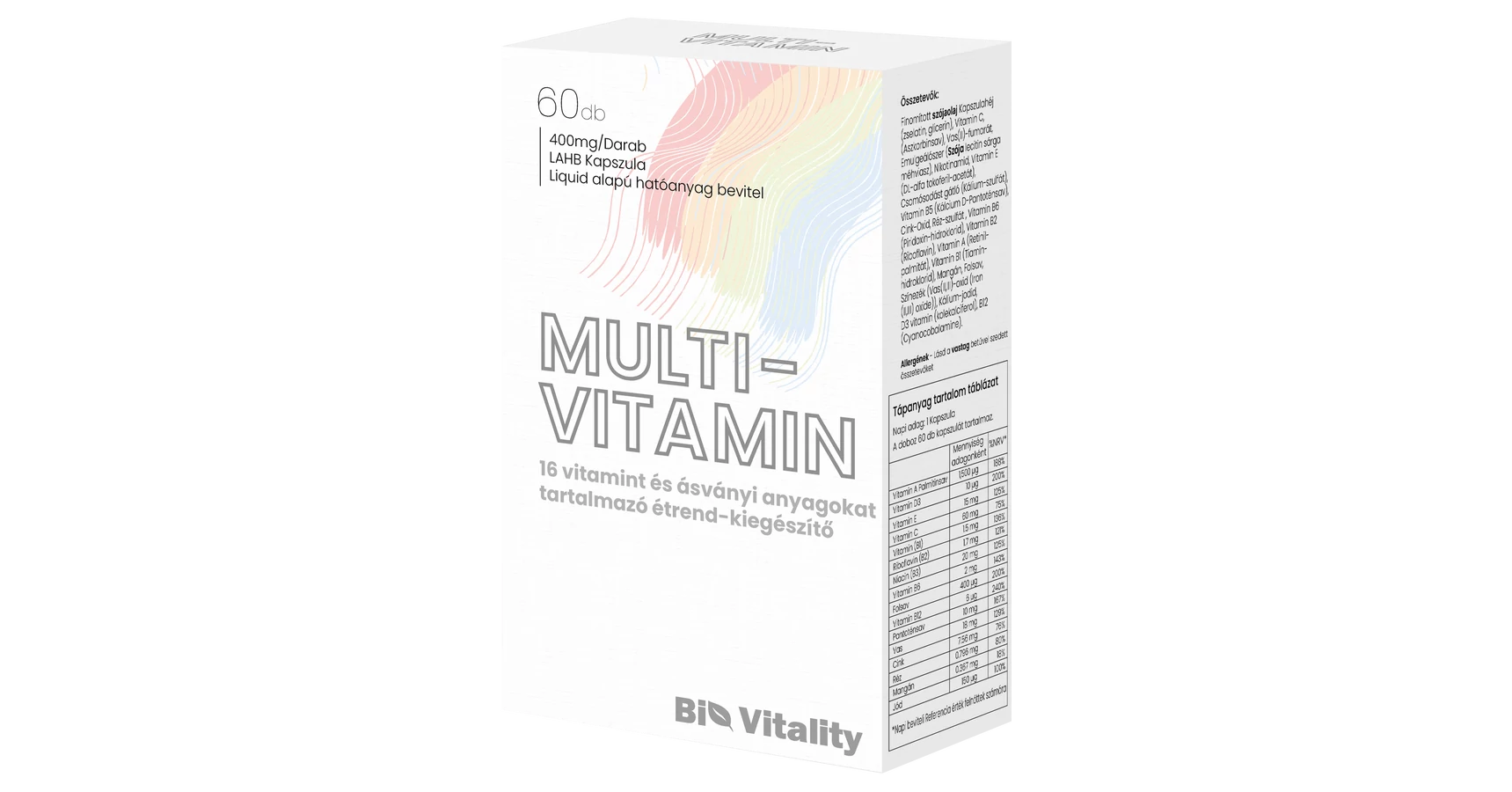 Multivitamin 60db Bio Vitality Lágy zselé kapszula - Bio Vitality
