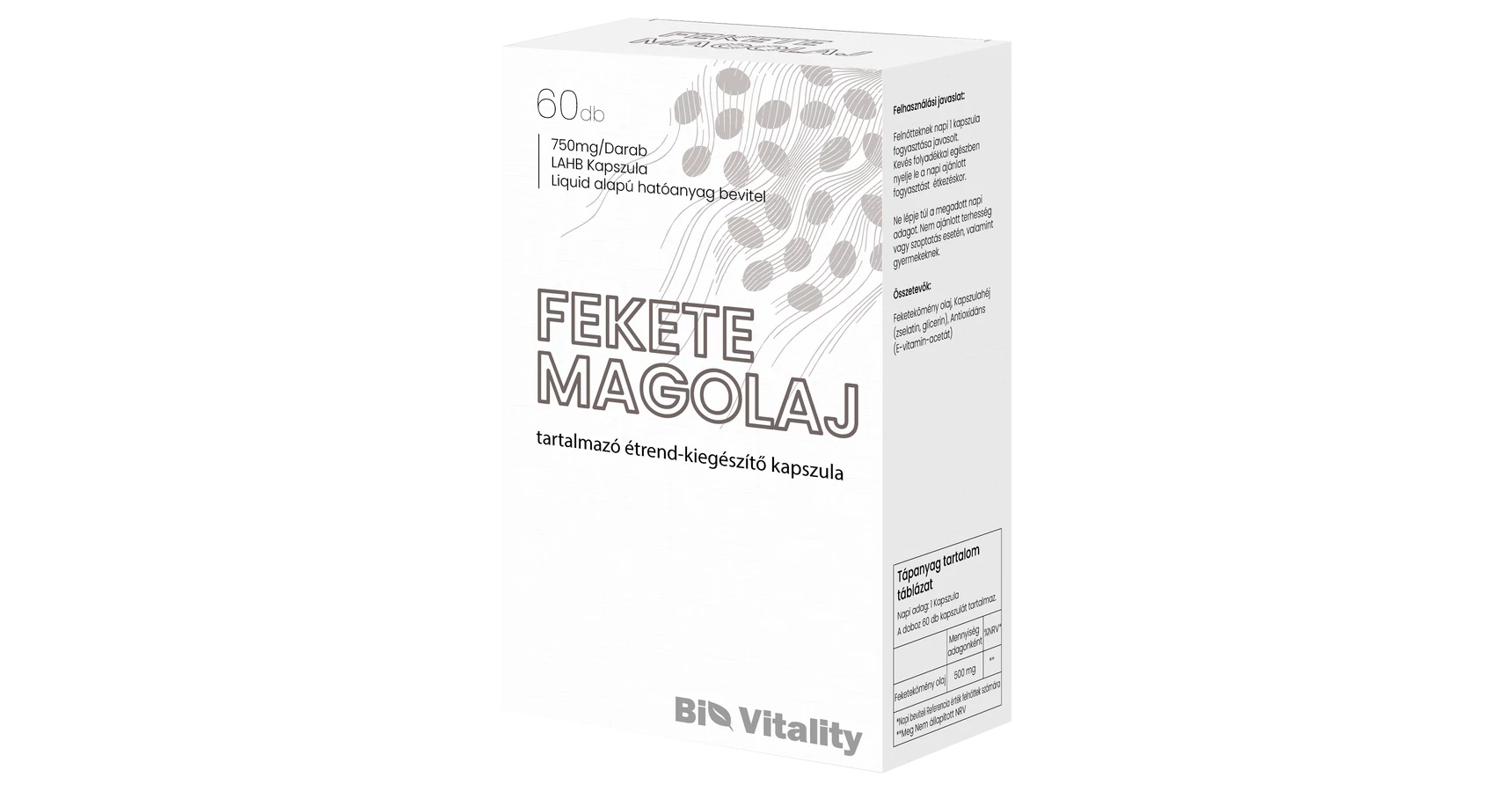 Fekete Magolaj 60db Bio Vitality Lágy zselé kapszula - Bio Vitality
